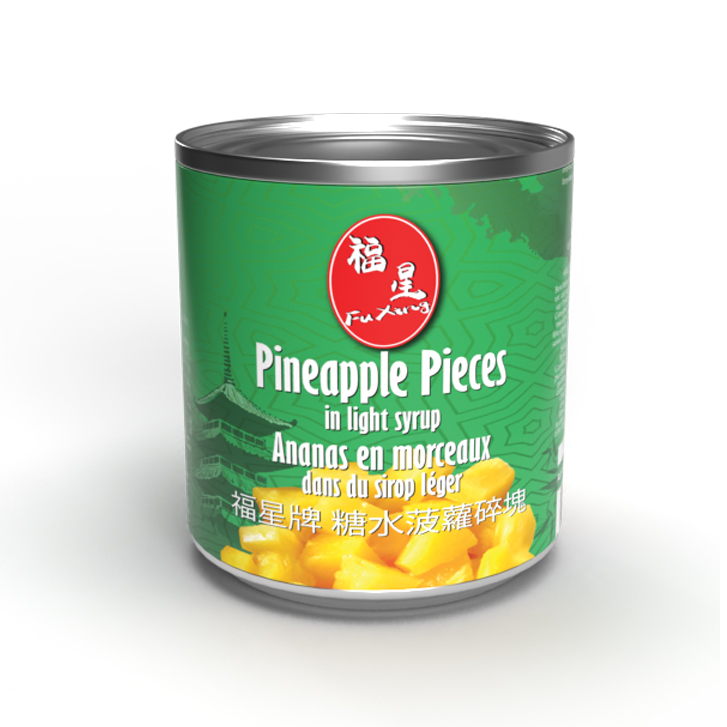 Fu Xing 福星 糖水菠蘿小塊 6xkg 錫罐 - Liroy B.V.