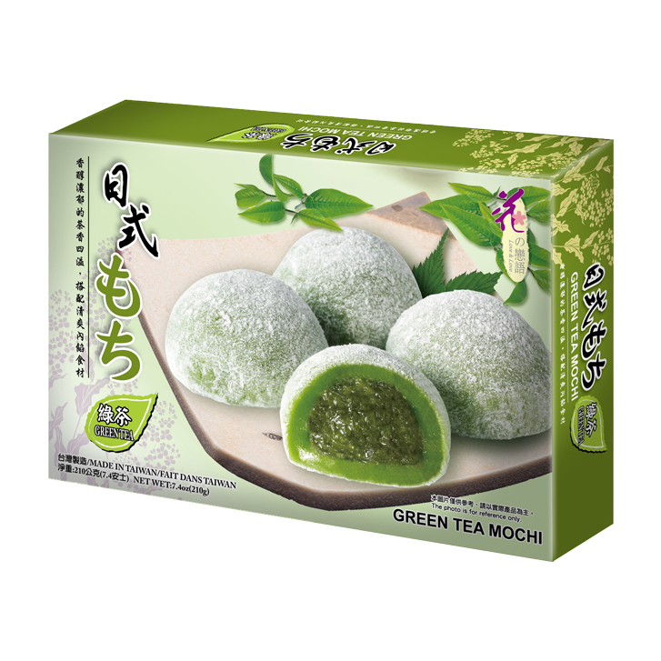 Love & Love Japanese Style Mochi - Green Tea 24x210g box - Liroy B.V.