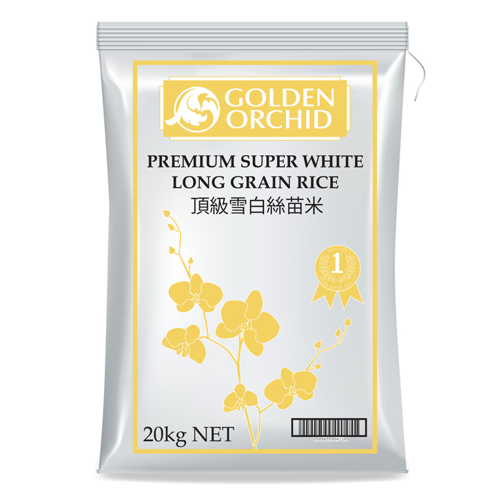 Golden Orchid Premium Super White Long Grain 1x20kg bag - Liroy B.V.